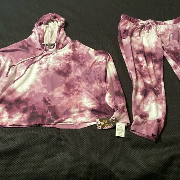 Midnight Bakery | Tops | Nwt Midnight Bakery Purplewhite Tie Dye Hoodie ...